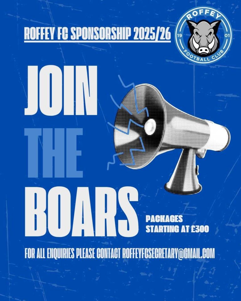 Sponsor The Boars for 2025-26 Season! | Roffey Football Club